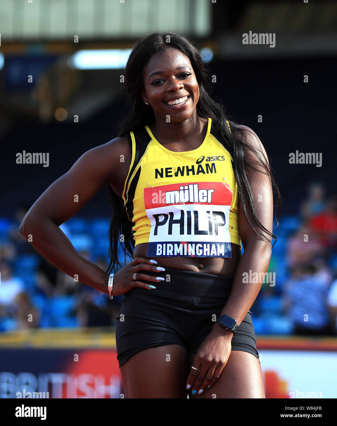 Asha Philip during day one of the Muller British Athletics ...