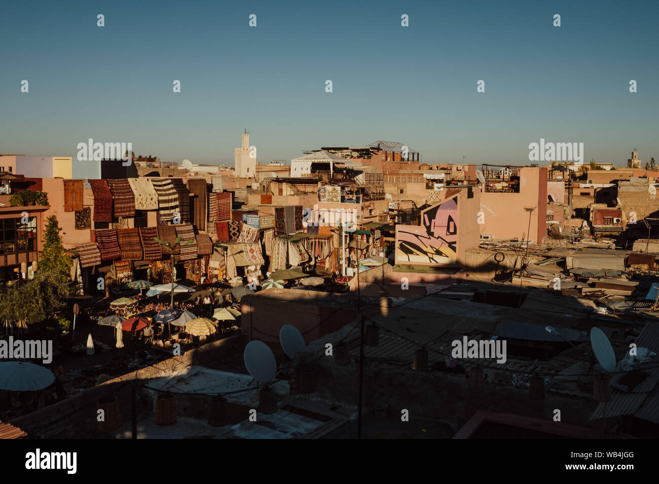Marrakech rooftop view hi-res stock photography and images - Alamy