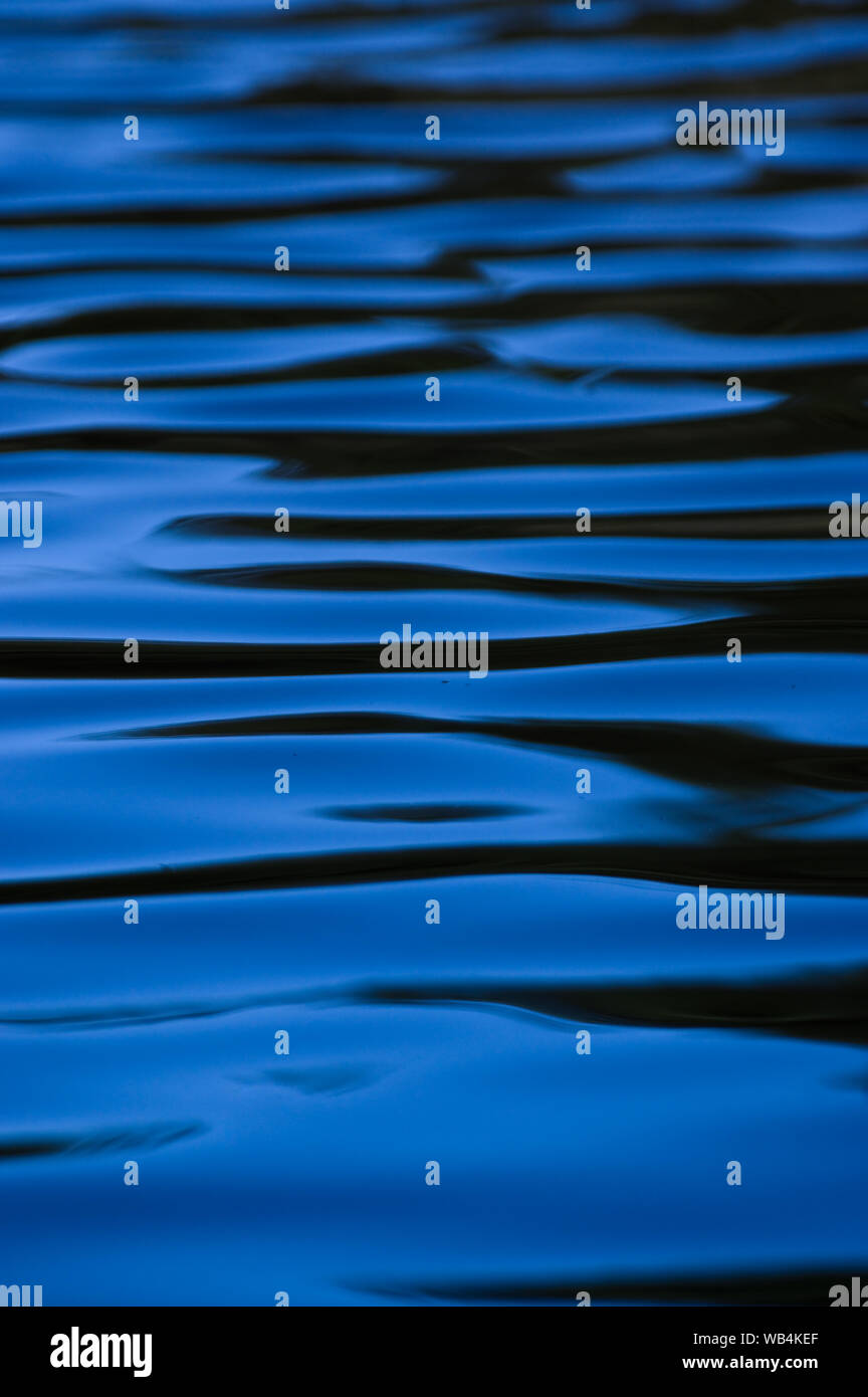 Ripples on the surface of blue water Stock Photo - Alamy