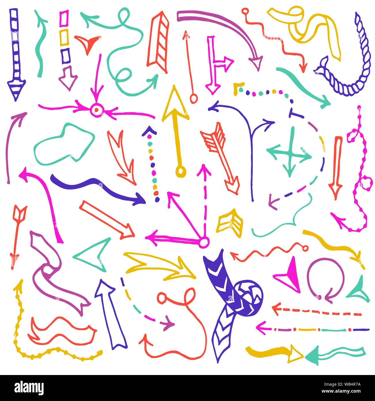 Cute vintage hand drawn arrows made in vector. Beautiful fully editable ...