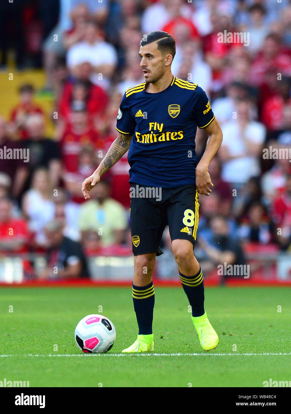 Arsenal's Dani Ceballos during the Premier League match at Anfield ...