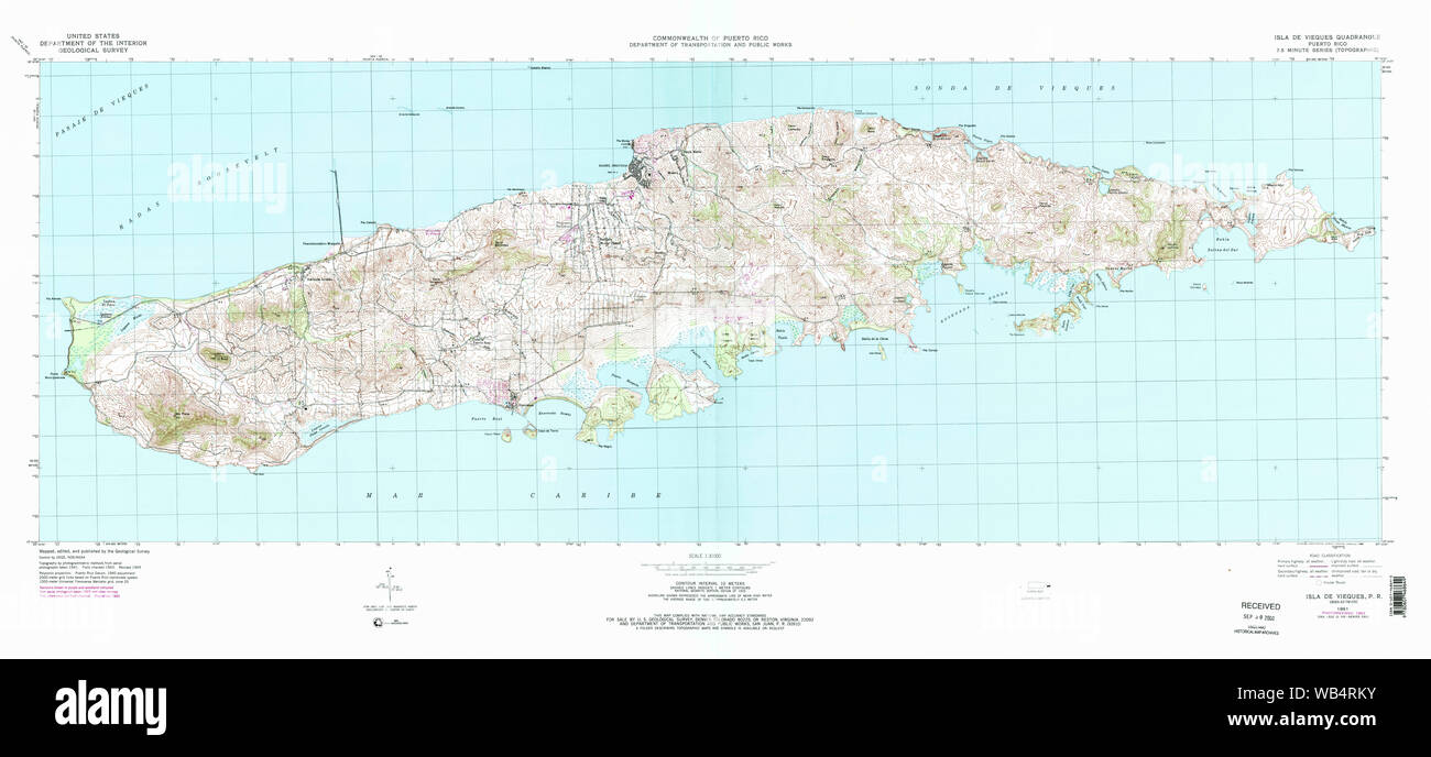 Vieques map hi-res stock photography and images - Alamy