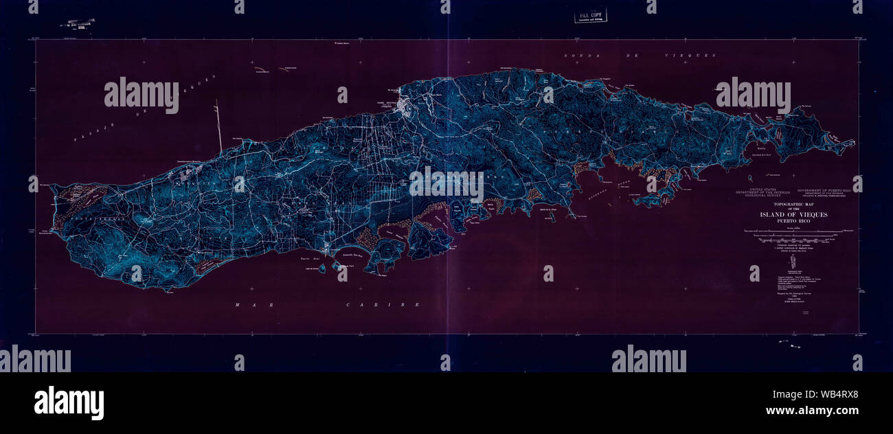 Vieques map hi-res stock photography and images - Alamy