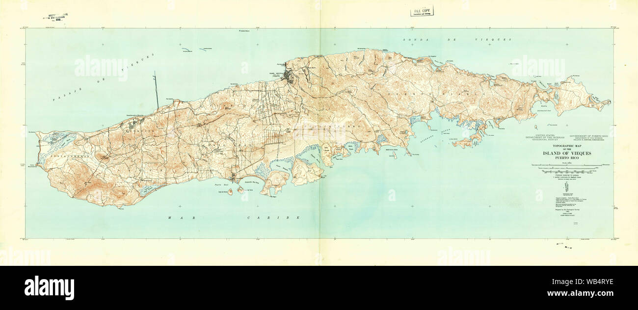 Vieques island map hi-res stock photography and images - Alamy