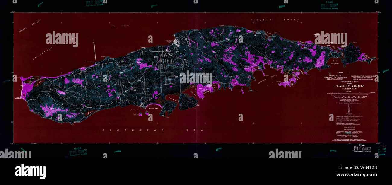 Vieques map hi-res stock photography and images - Alamy