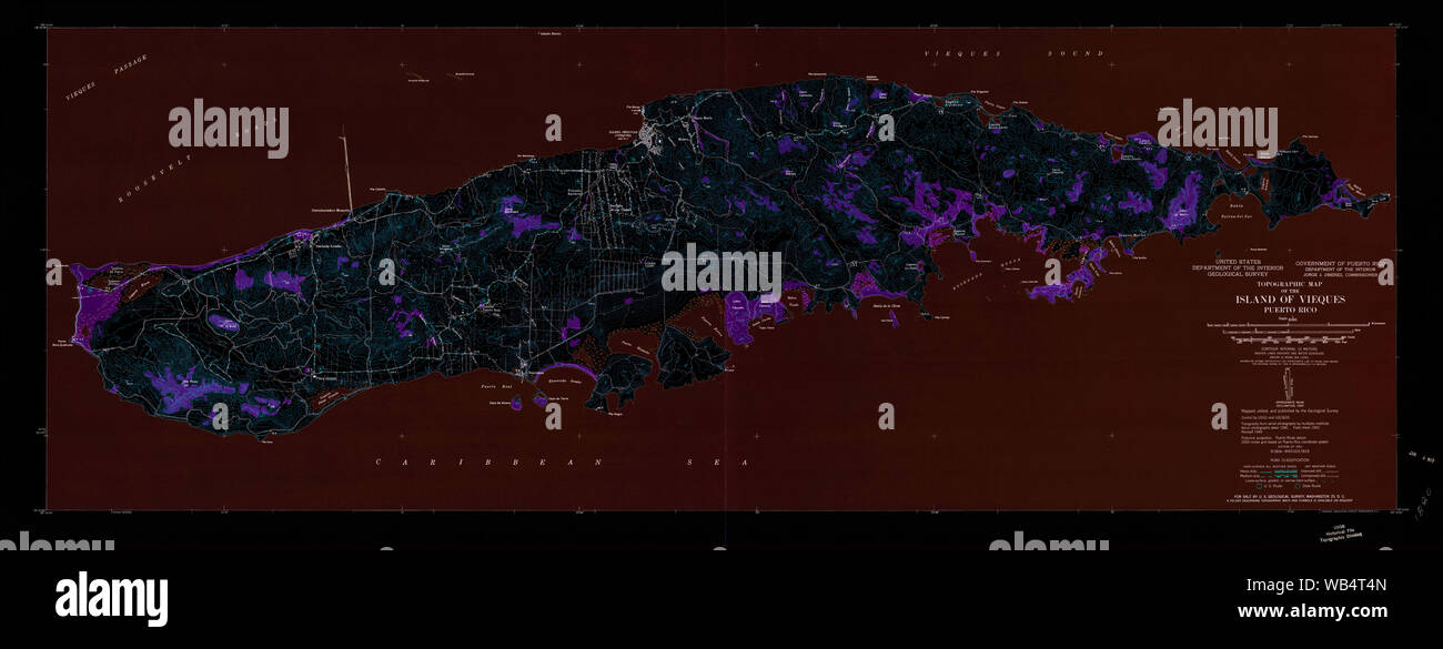 Vieques map hi-res stock photography and images - Alamy