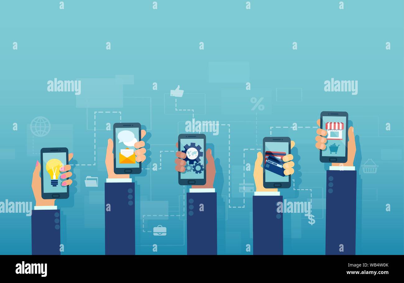 Mobile communication vector Stock Vector Images - Alamy