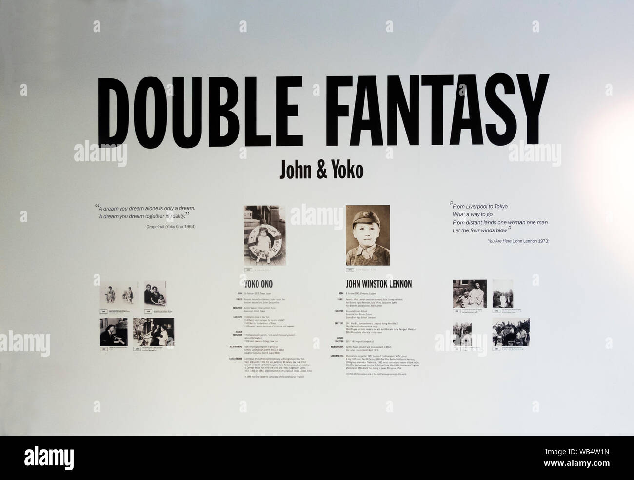 The Double Fantasy exhibition at the Liverpool Museum Stock Photo - Alamy