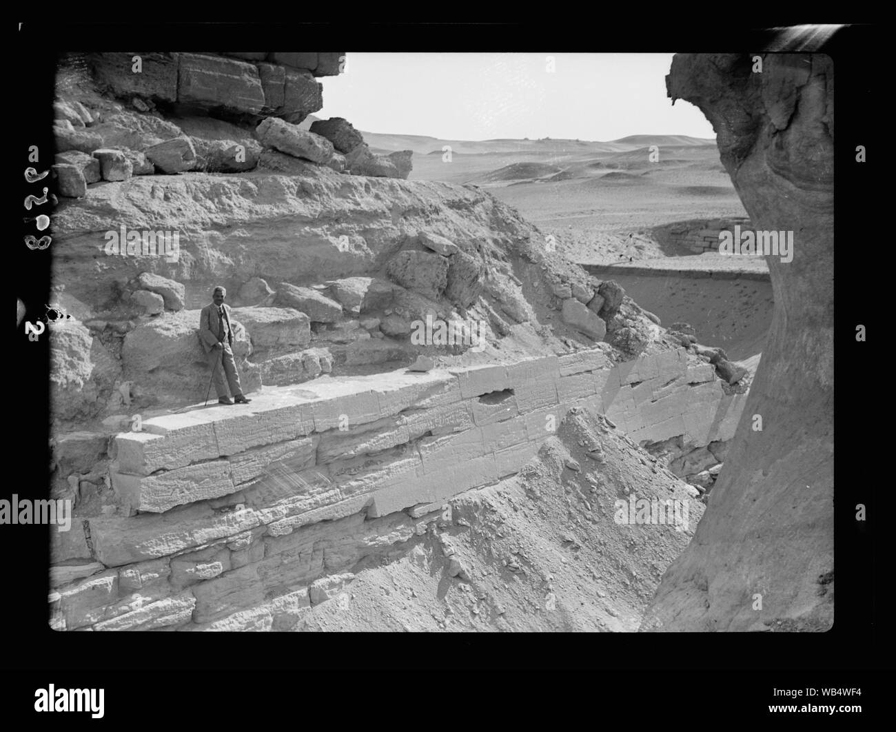 Egypt. The fourth pyramid. Close up of one side of pyramid with Dr ...