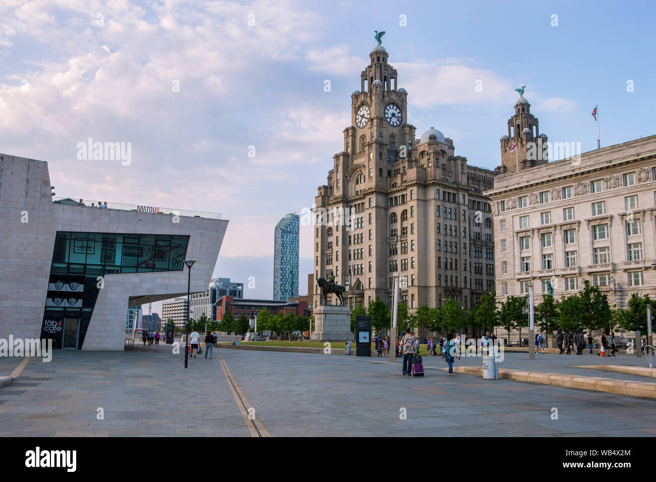 City of Liverpool, Great Britain. Mersey ferries and Royal liver ...