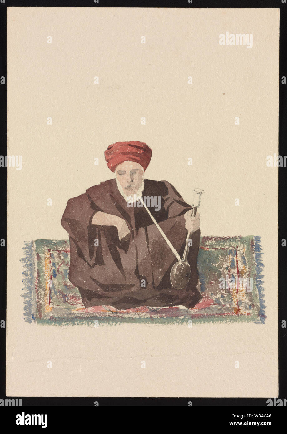 Man smoking hookah drawing hi-res stock photography and images - Alamy