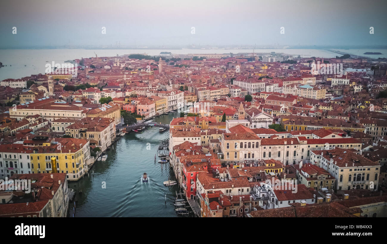 Views of sunrise in Venice from above Stock Photo - Alamy