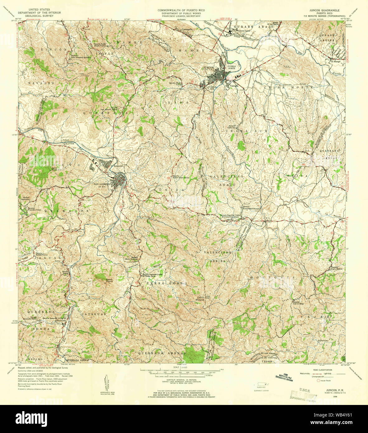 Topographic map puerto rico hi-res stock photography and images - Alamy