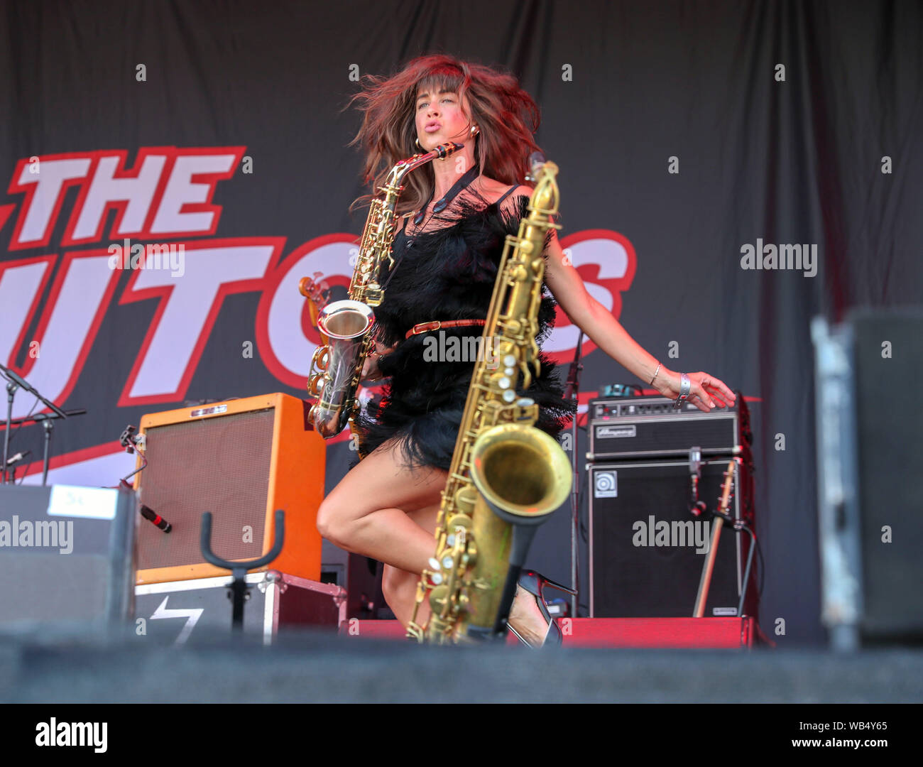 The Zutons perform during The Big Feastival at Churchill Heath Farm in ...