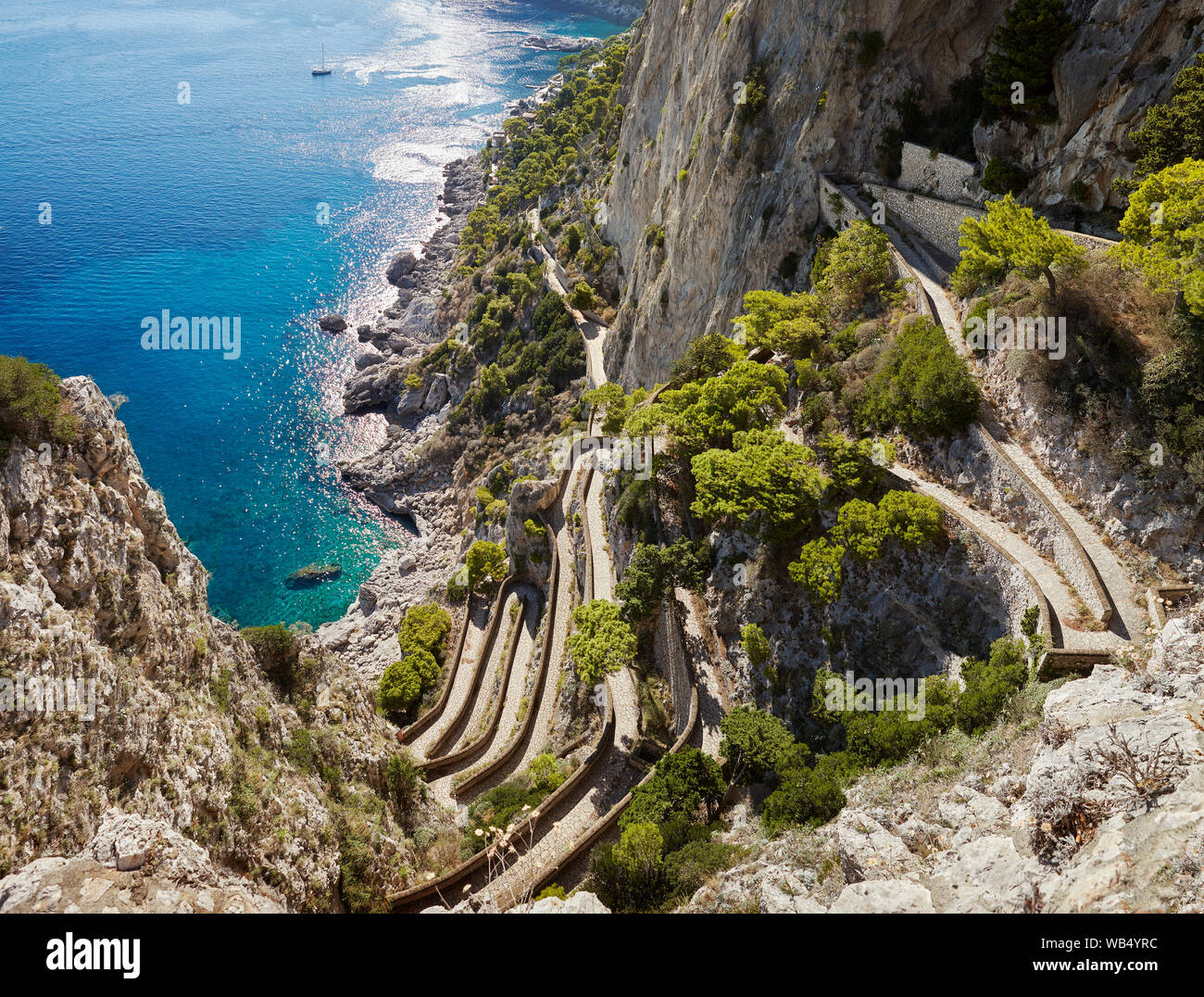 Capri, via Krupp from Gardens of Augustus. It connects the Gardens of ...