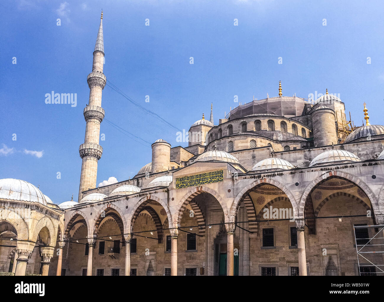 Blue Mosque views in Istanbul in Turkey Stock Photo - Alamy
