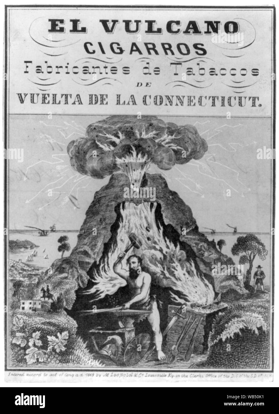 El Vulcano Abstract/medium: 1 print : engraving on light green paper ...