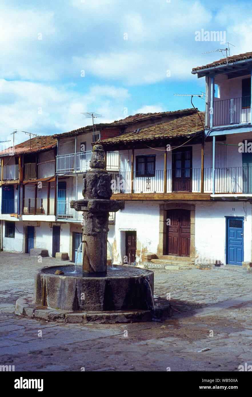 Plaza Mayor. Montemayor del Rio, Salamanca province, Castilla Leon ...