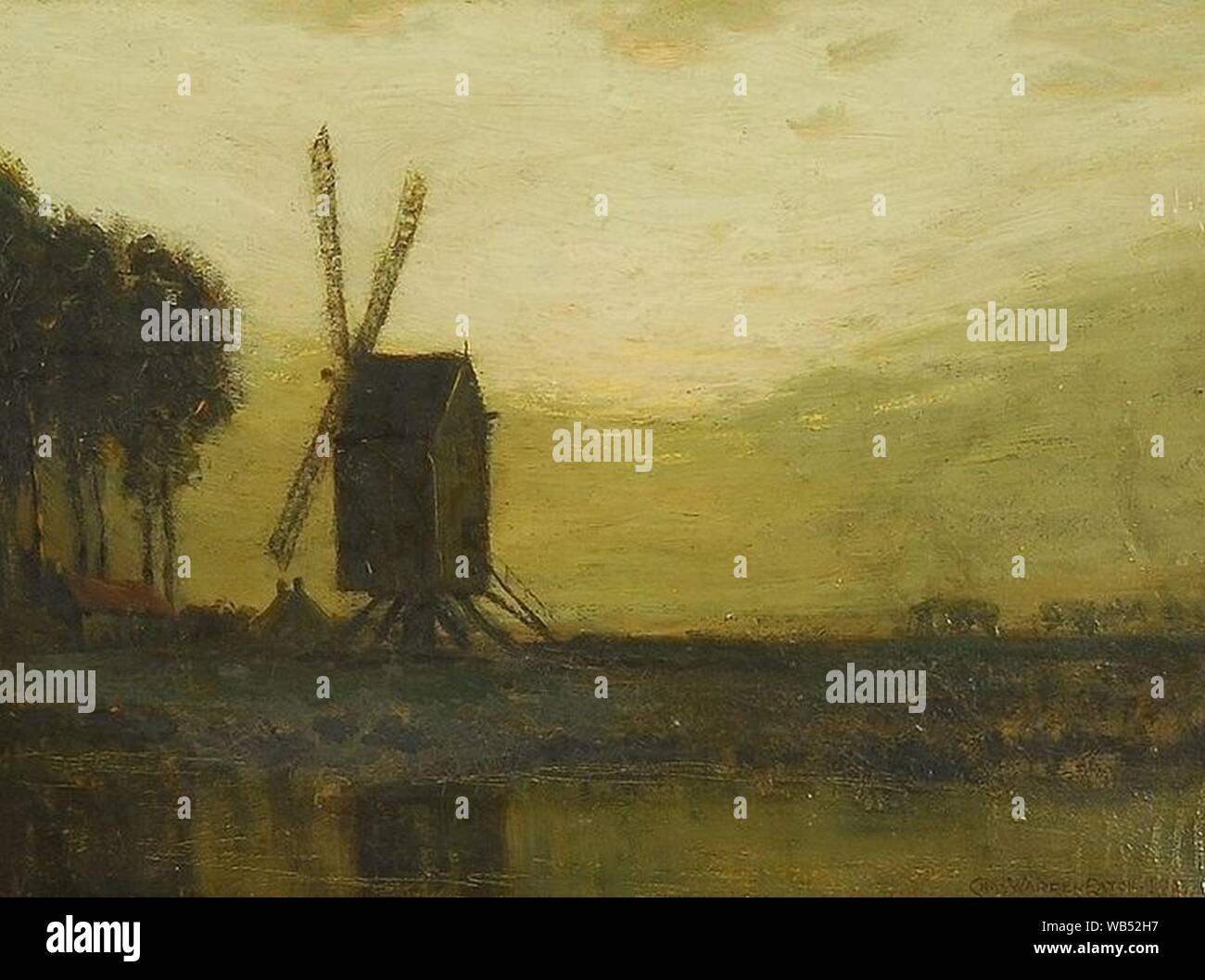 Charles Warren Eaton Belgian Windmill Stock Photo - Alamy