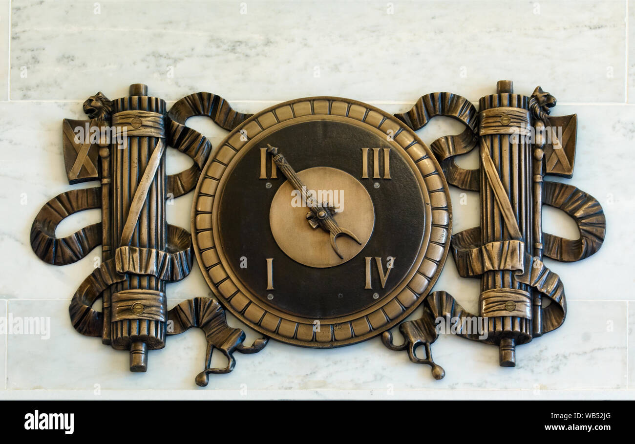 Elevator detail, Byron R. White U.S. Courthouse, Denver, Colorado Stock ...