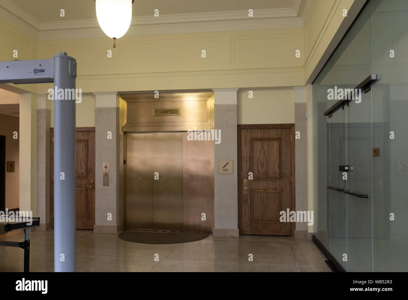 Elevator lobby. Wayne N. Aspinall Federal Building and U.S. Courthouse ...