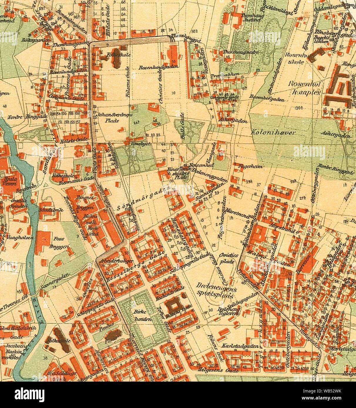 Dælenenga map 1917 Stock Photo - Alamy