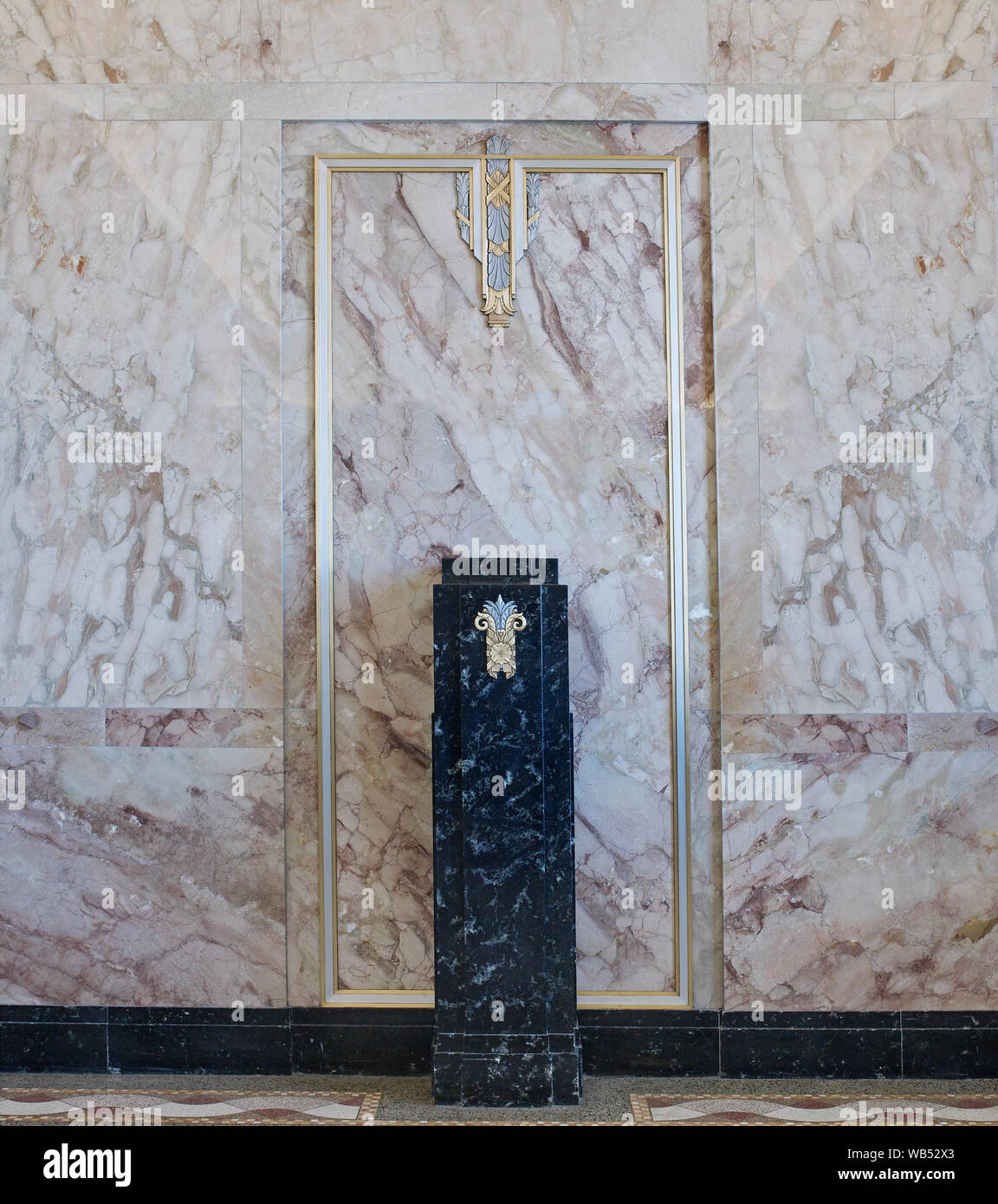 Elevator lobby on west side (2nd street side) of fifth floor. Library ...