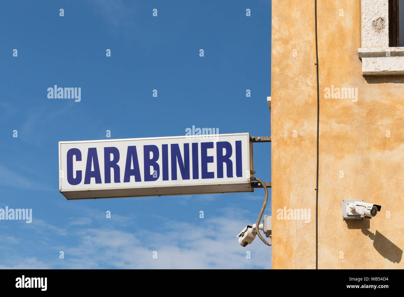 Carabinieri sign in Italy Stock Photo - Alamy