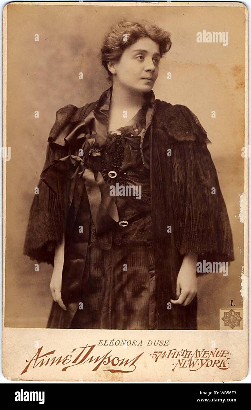 Dupont, Aimé (1842-1900) - Eleonora Duse ì -- New York, 1896 Stock ...