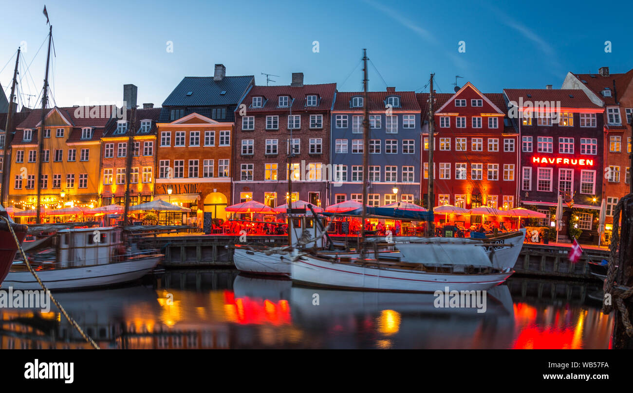 Copenhagen city and canal Nyhavn in Denmark Stock Photo - Alamy