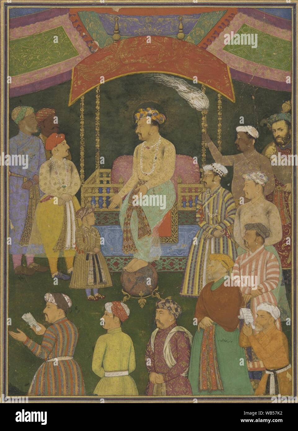 Durbar scene of Jahangir Stock Photo - Alamy