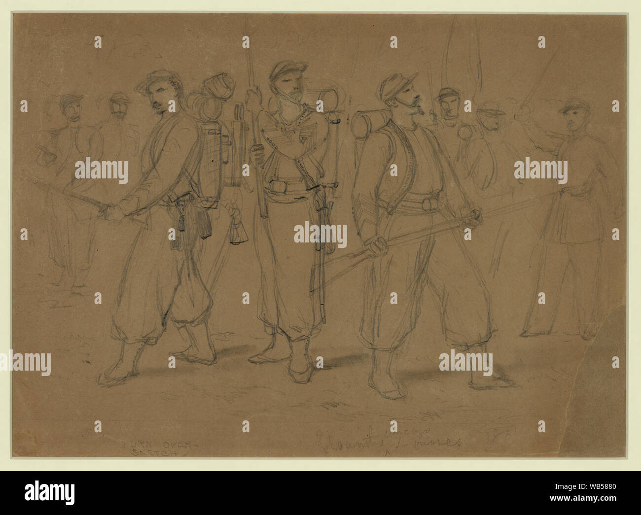 Elsworths [sic] Chicago Zouaves, 1861 Abstract/medium: 1 drawing on ...