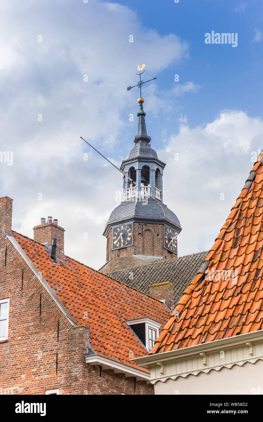 Church tower over rooftops in Blokzijl, Netherlands Stock Photo - Alamy