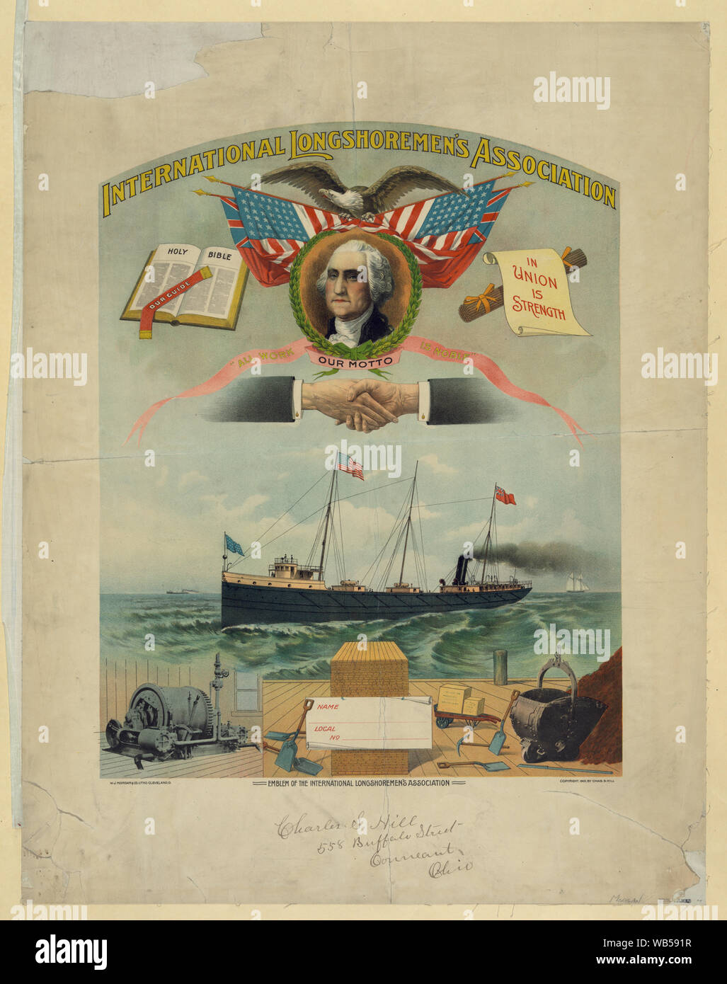 Emblem of the International Longshoremen's Association Stock Photo - Alamy