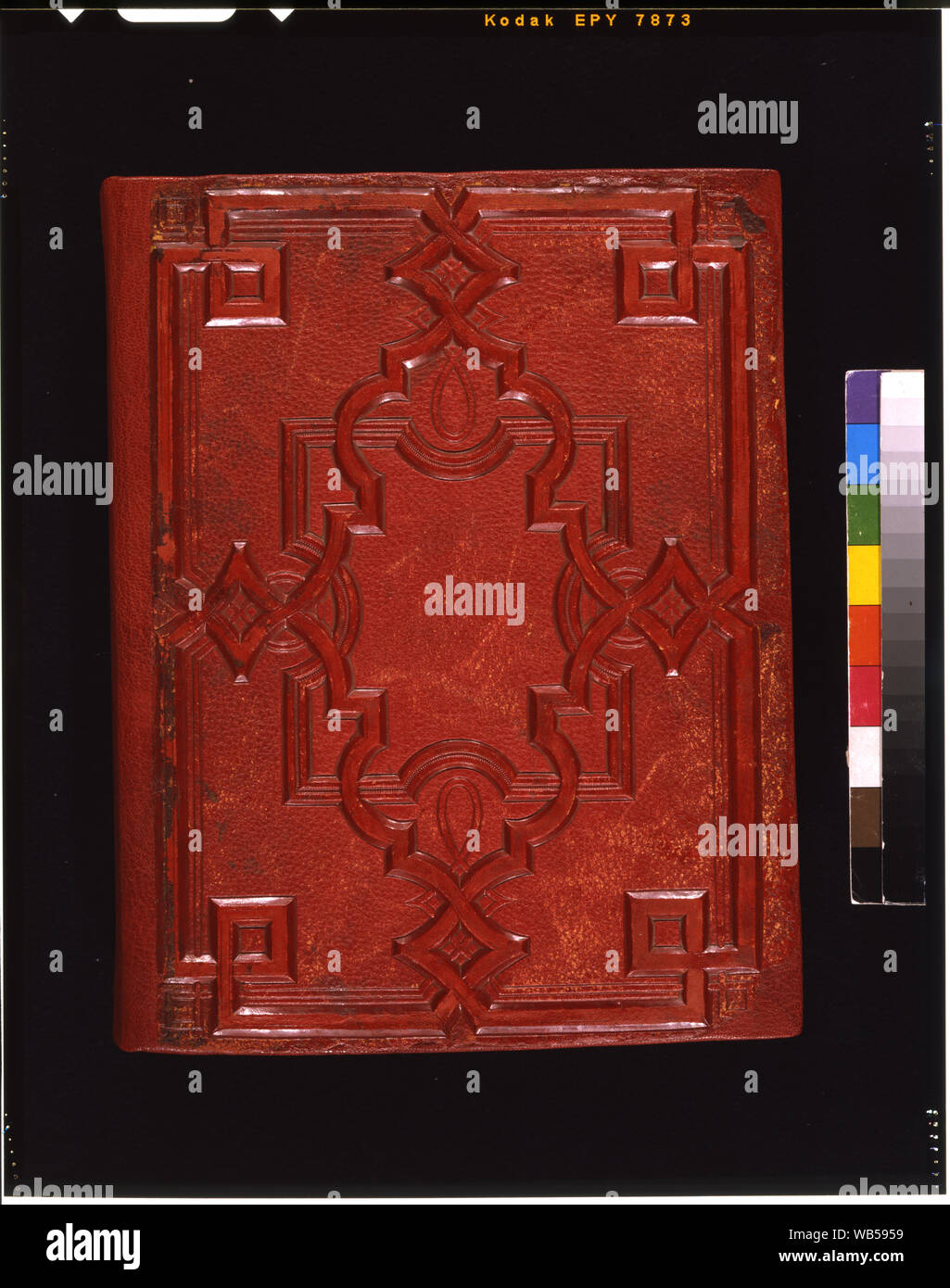 Embossed red leather album cover Abstract/medium: 1 item : embossed ...