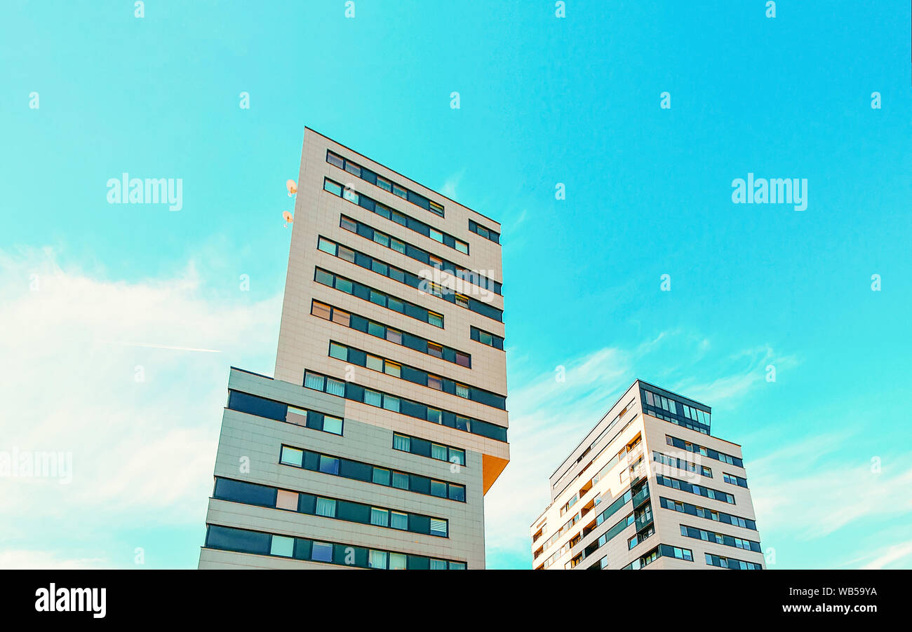 EU Modern residential building skyscrapers in Baltupiai district ...