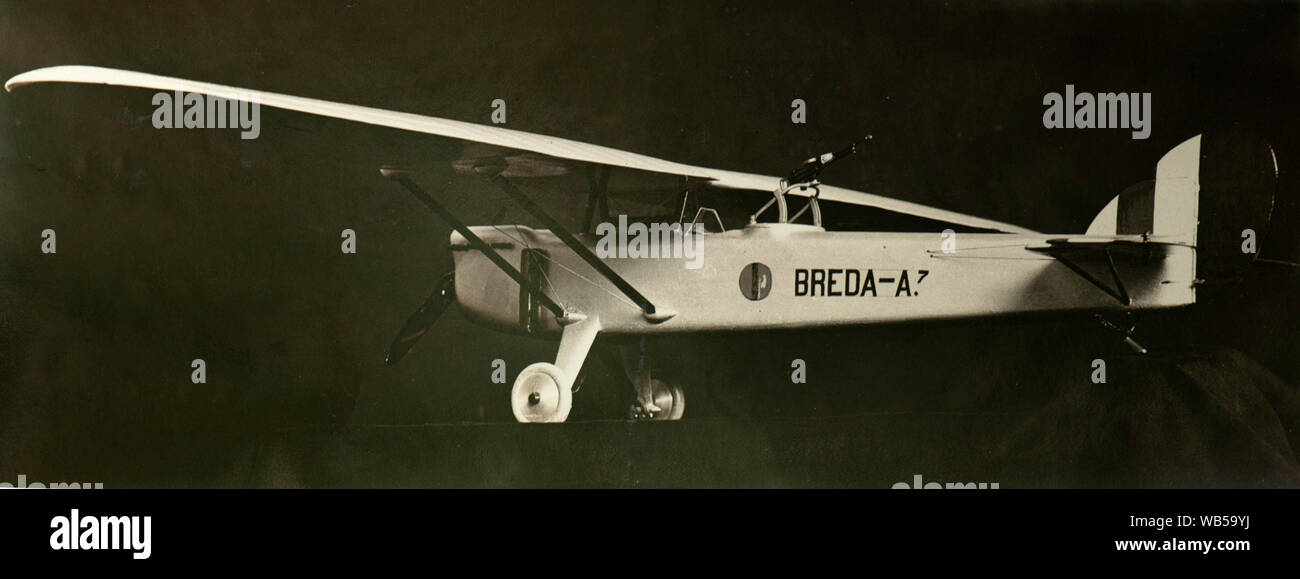 An italian "Breda A" airplane (1930s Stock Photo - Alamy