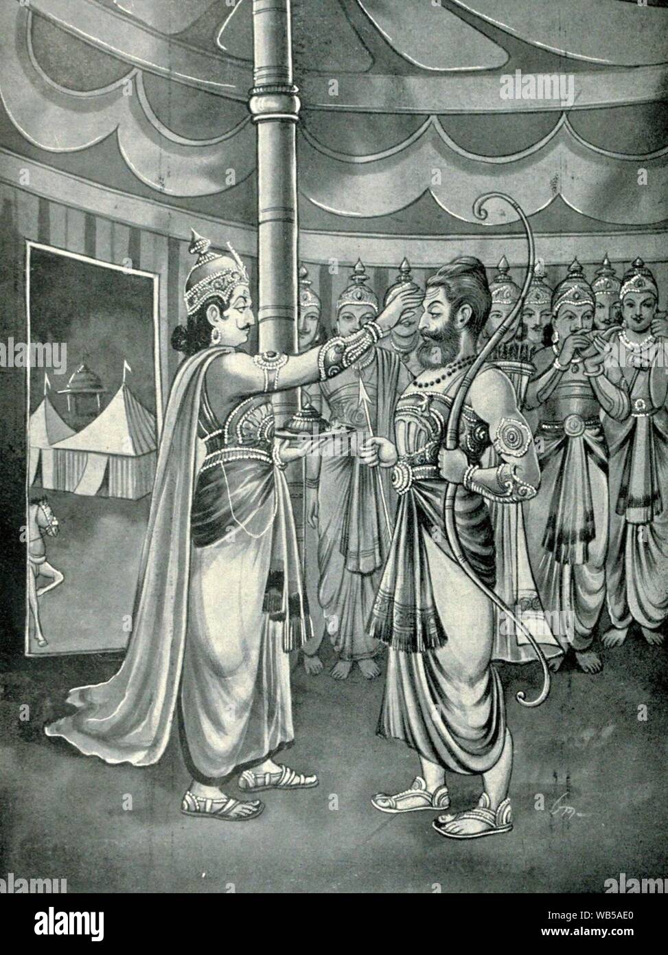 Duryodhana choose Dronacharya as commander in chief. g Stock Photo - Alamy