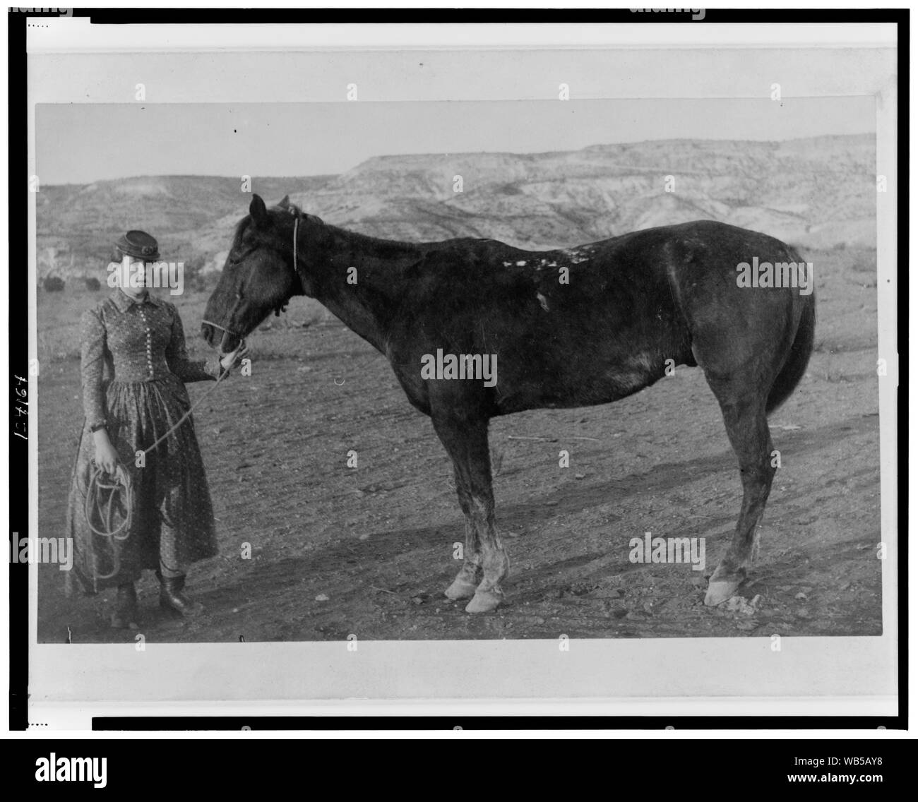 Emma Baldwin(?), daughter of Captain Theodore Baldwin, full-length ...