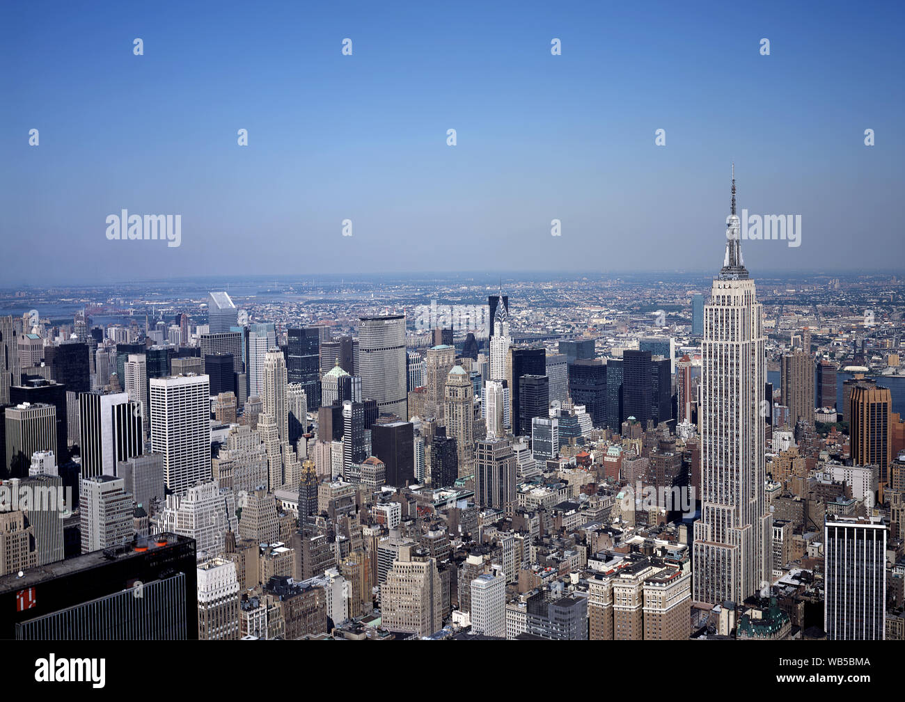Empire State Building looms above Manhattan, New York, New York Stock ...
