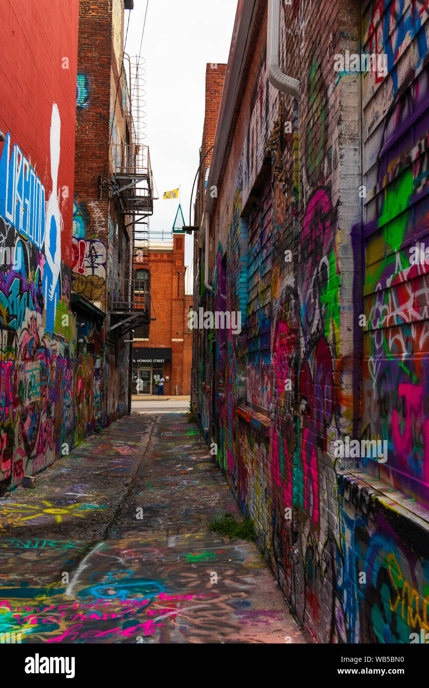 Graffiti Alley, Baltimore, Maryland, USA Stock Photo - Alamy
