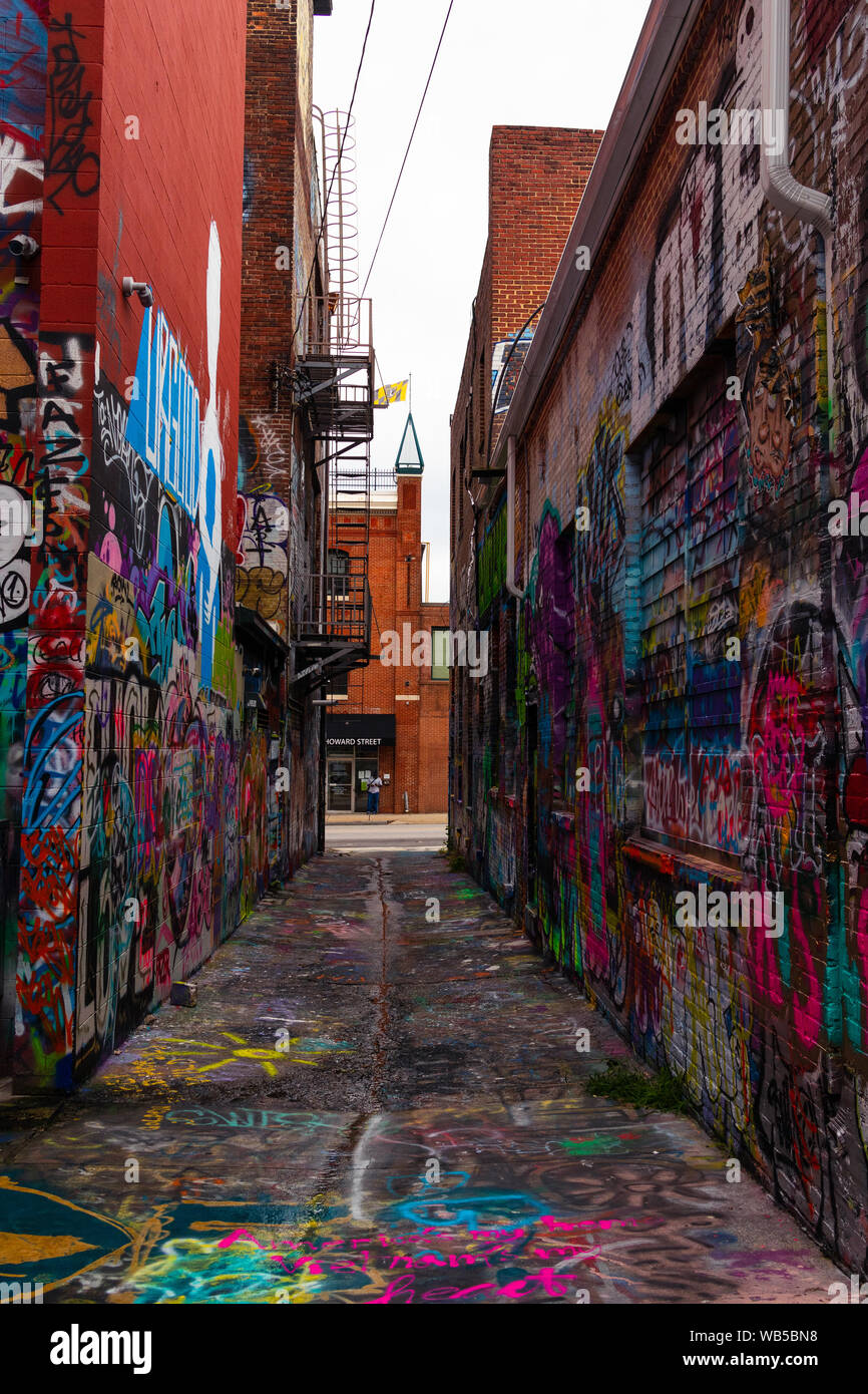 Graffiti Alley, Baltimore, Maryland, USA Stock Photo - Alamy