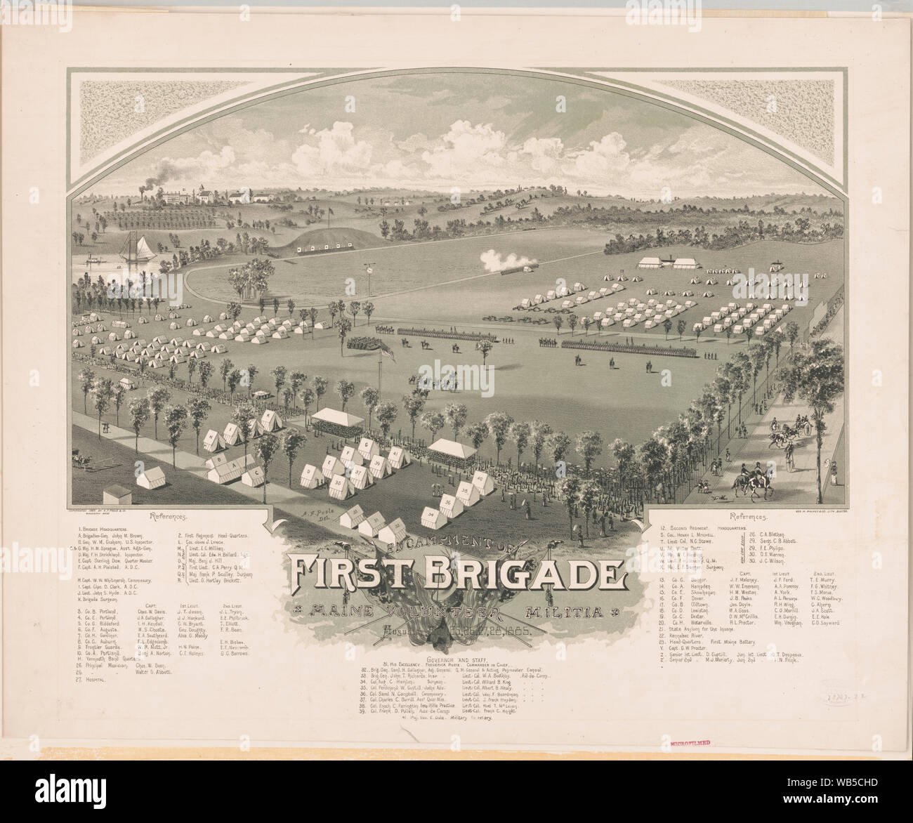 Encampment of first brigade Maine volunteer militia Stock Photo - Alamy