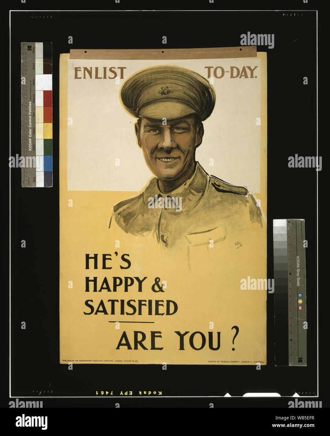 Enlist to-day. He's happy & satisfied. Are you? Abstract: Poster ...