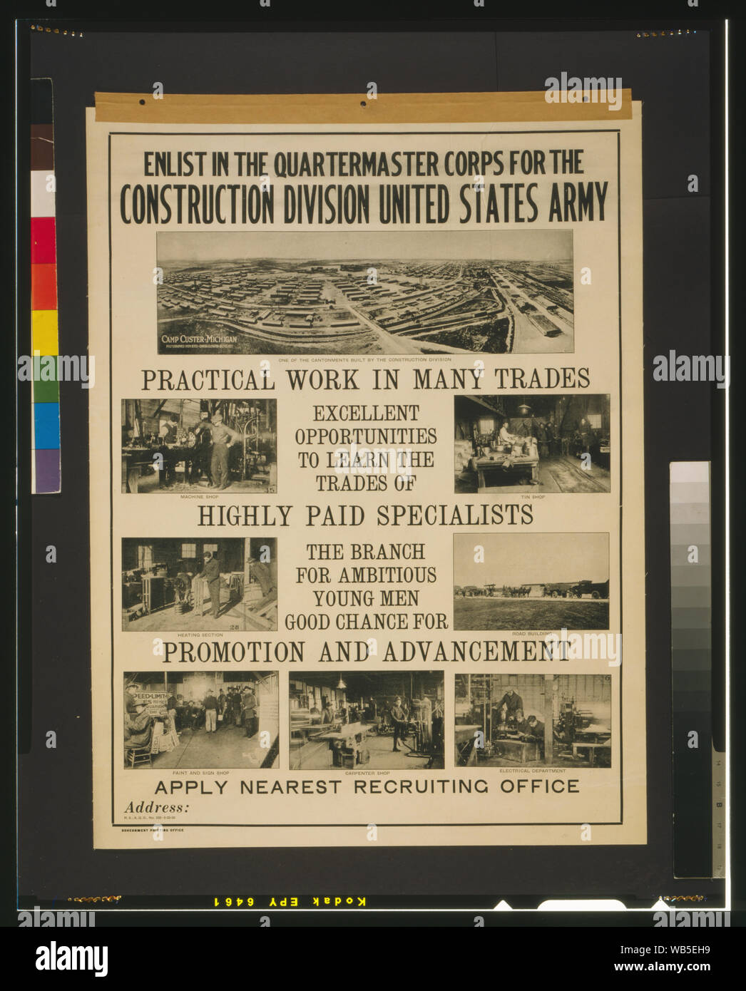 Enlist in the Quartermaster Corps for the construction division United ...