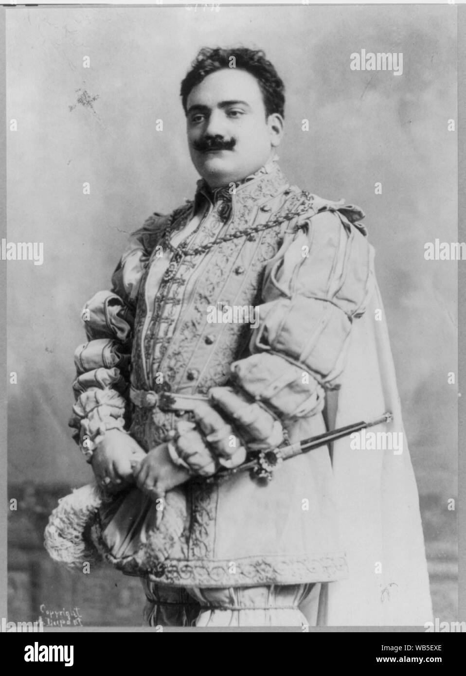 Enrico Caruso, 1873-1921, half-length portrait, facing left, in costume ...
