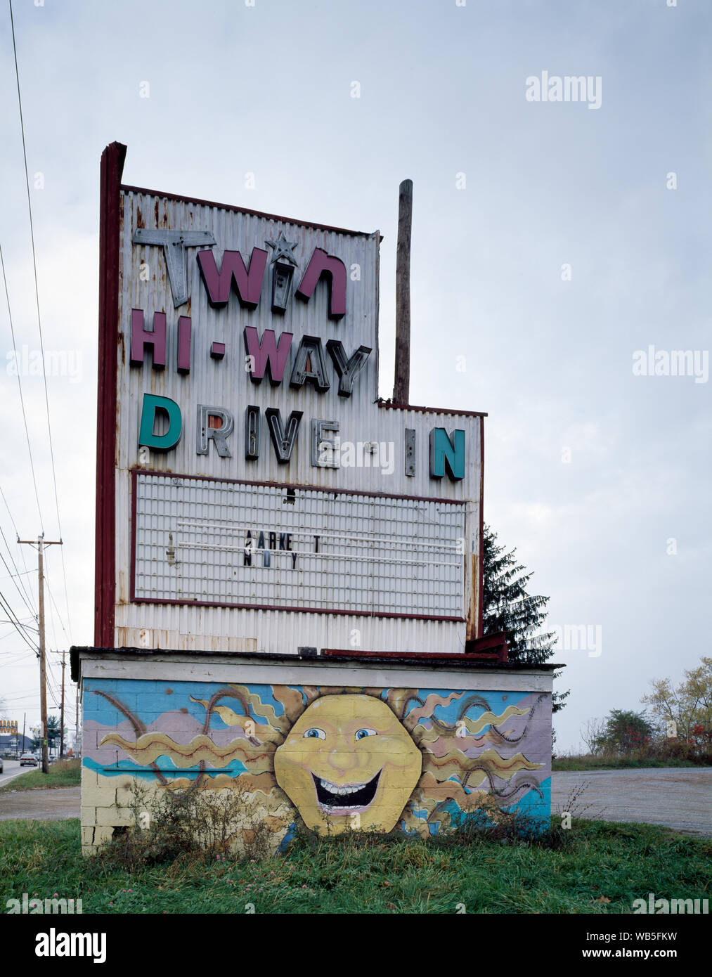Entrance sign for the Twin Hi-Way drive-in theater, McKees Rocks ...