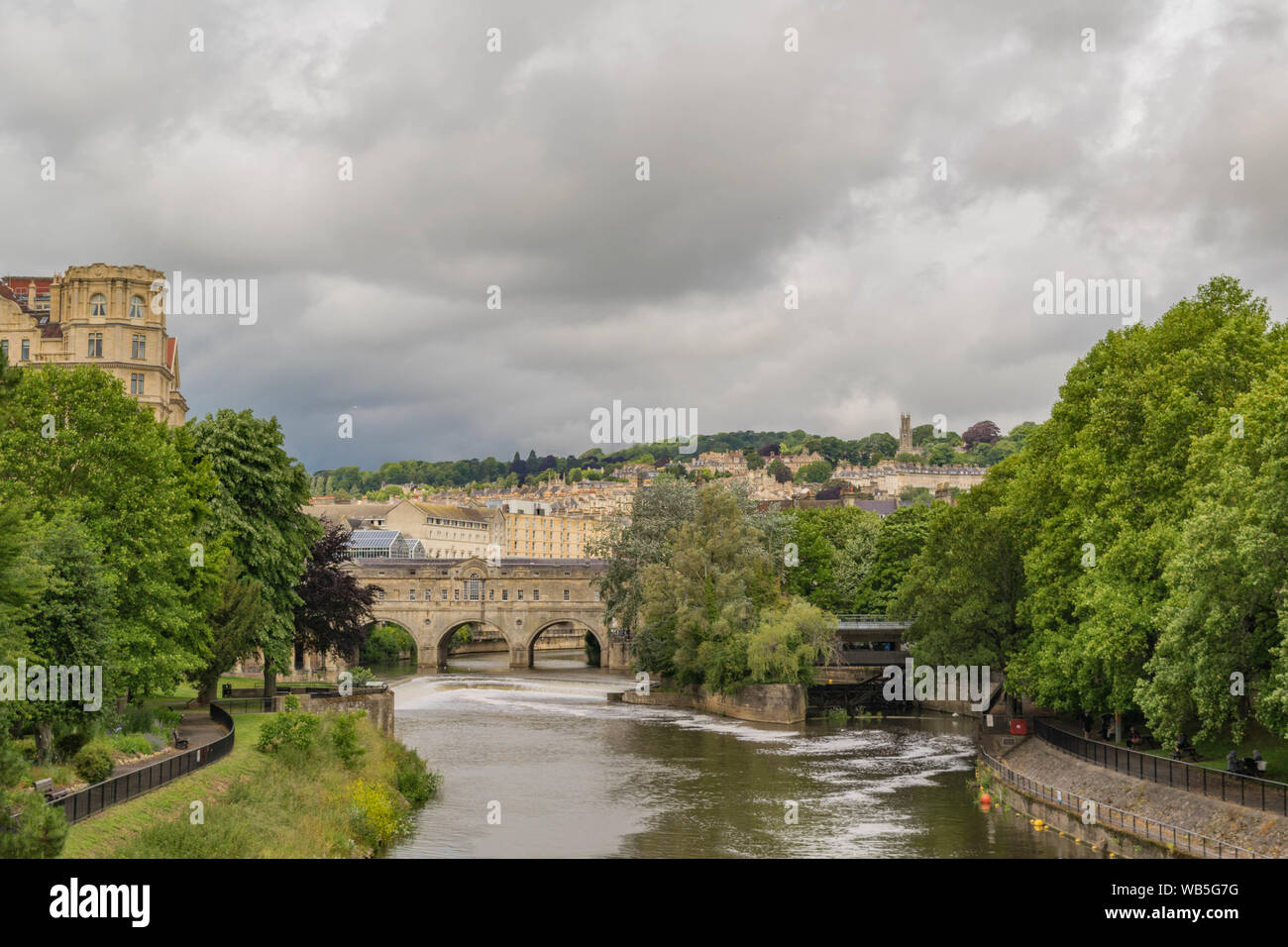 The Avon River, old stone bridge with architectural arches, and other ...