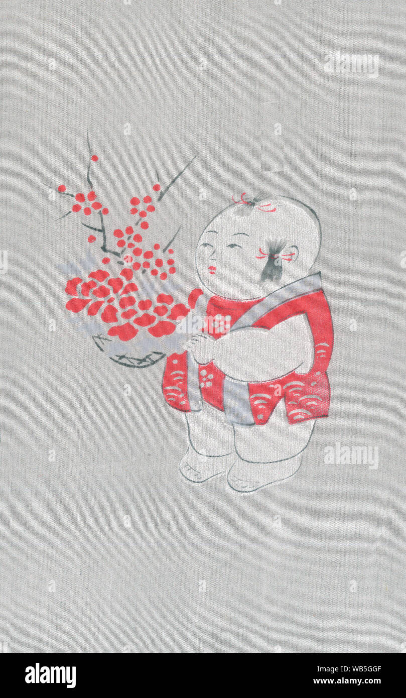 [ 1930s Japan - Japanese Design on Haori Textile ] — "Karako", a ...