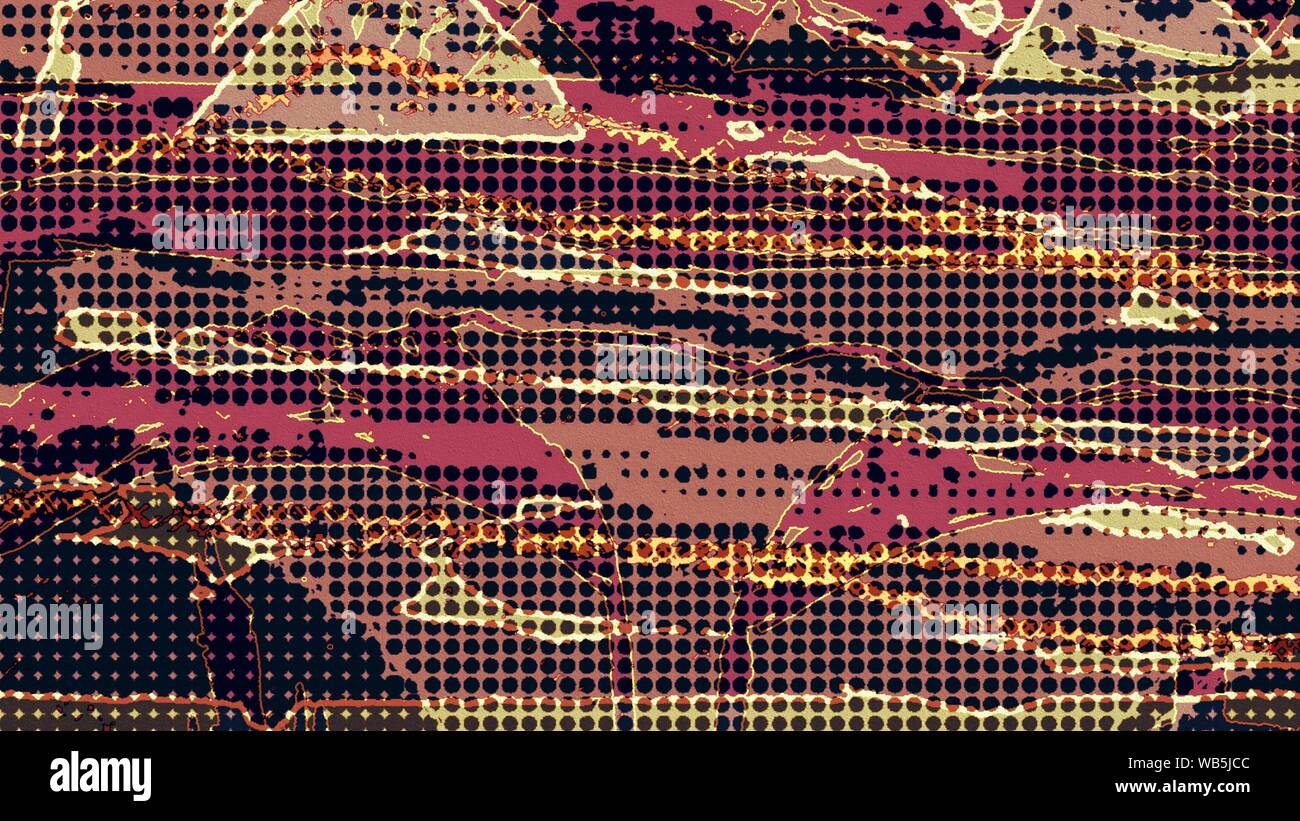 Abstract grunge halftone dots texture background. Striped surface ...